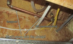 Plumbing Lesson - Always Support Your Pipes